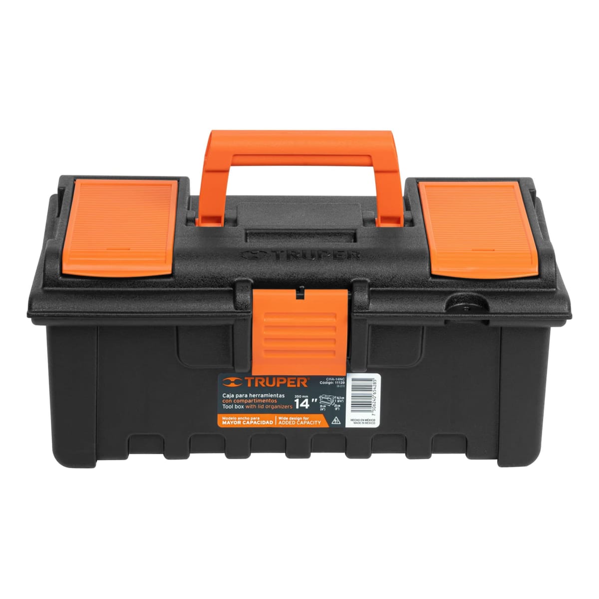 CAJA PARA HERRAMIENTAS 14″ CON COMPARTIMENTOS – TRUPER – Truper Perú l ...